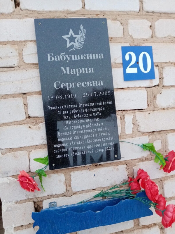 Anıt levhası, anıt taş Бабушкиной Марии Сергеевне, Permski krayı, foto