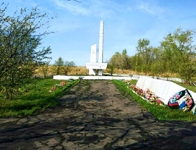 Anıt, heykel Мемориал воинам-землякам, Omskaya oblastı, foto