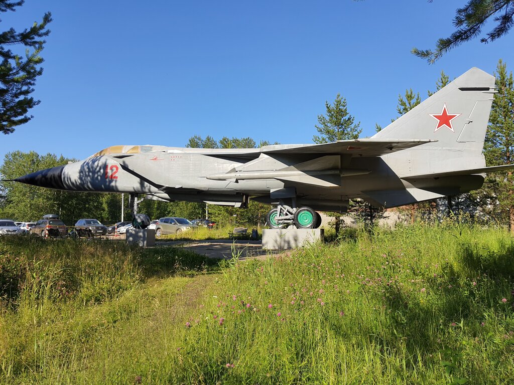 Teknoloji anıtı Plane MiG-31, Arhangelsk, foto