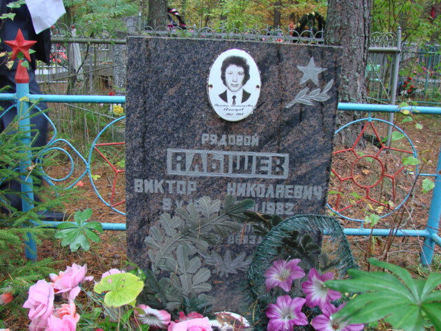 Anıt, heykel Могила Виктора Николаевича Алышева, Koriajma, foto