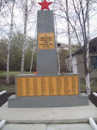 Anıt, heykel Воинам-землякам, погибшим на фронтах Великой Отечественной войны, Saratovskaya oblastı, foto