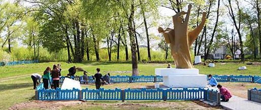 Anıt, heykel Погибшим в годы Великой Отечественной войны, Gomelskaya oblastı, foto