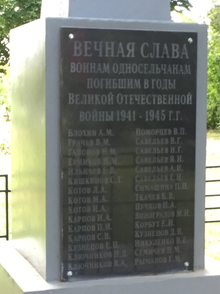 Anıt, heykel Обелиск в честь жителей деревни, Moskova ve Moskovskaya oblastı, foto