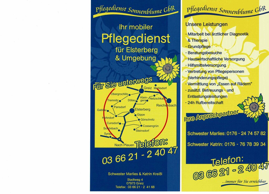 Evde tıbbi yardım Ihr mobiler Pflegedienst Sonnenblume GbR, Thüringen, foto