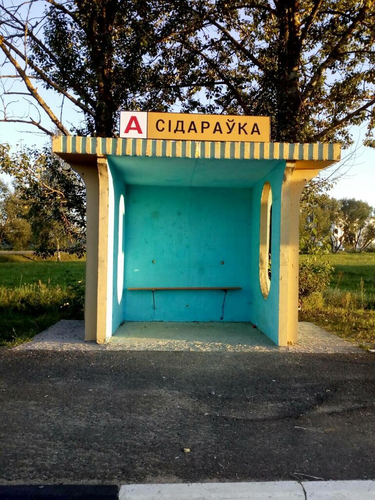 Toplu taşıma durağı Public transport stop, Mogiliovskaya oblastı, foto