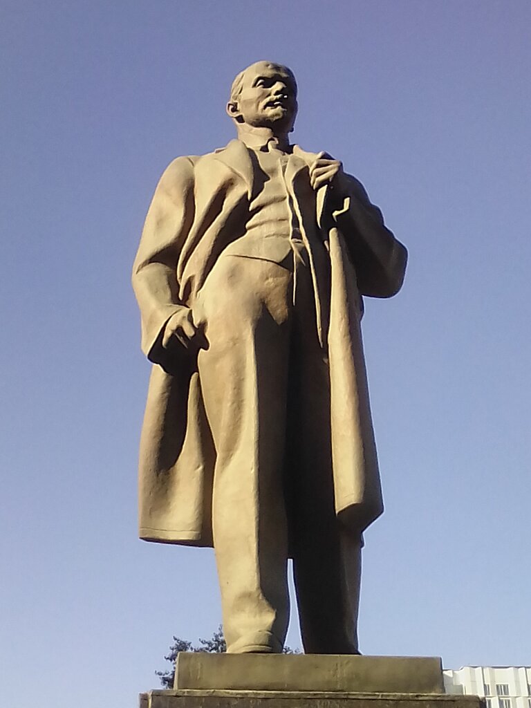 Anıt, heykel V. Lenin, Moskova, foto