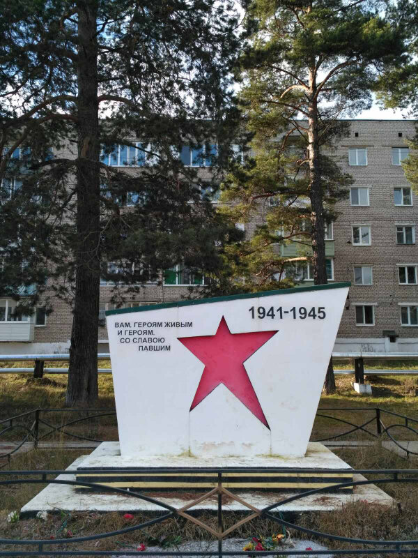 Anıt, heykel Стела павшим в 1941-1945 гг., Permski krayı, foto