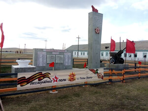 Воинам-землякам, погибшим на фронтах Великой Отечественной войны (Republic of Buryatia, Yeravninskiy rayon, ulus Ust-Egita), anıt, heykel  Buriatya'dan