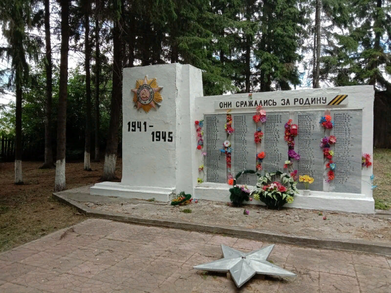 Anıt, heykel Участникам Великой Отечественной войны, Omskaya oblastı, foto