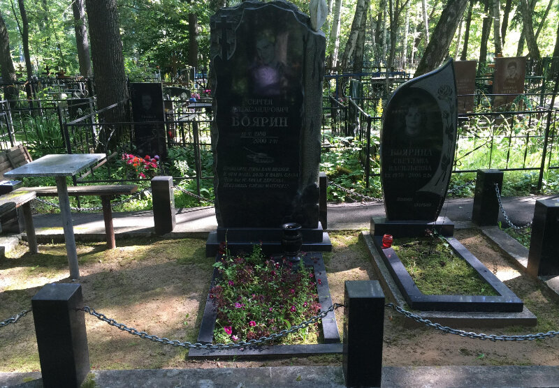 Ünlü kişilerin mezarları Сергей Александрович Боярин, Moskova, foto