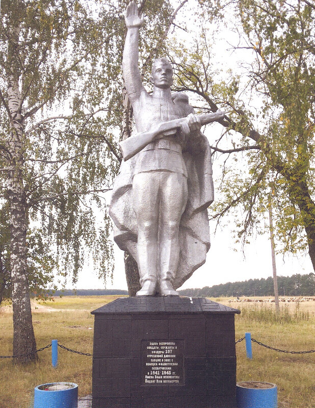 Anıt, heykel Солдату, Brianskaya oblastı, foto
