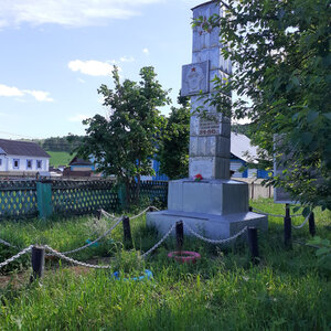 Обелиск участникам Великой Отечественной войны (Republic of Bashkortostan, Karaidelskiy selsovet, derevnya Staryye Bagazy), anıt, heykel  Başkurdistan'dan