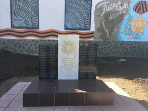 Обелиск воинам-землякам участникам Великой Отечественной войны (Vyuzhnaya ulitsa No:8, selo Vishnyovoye), anıt, heykel  Orenburgskaya oblastından