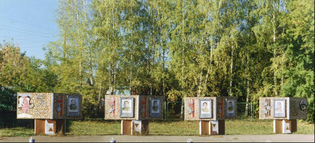 Anıt, heykel Аллея героев Советского Союза, Orenburgskaya oblastı, foto