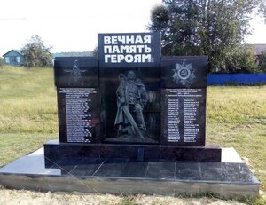 Мемориальный комплекс участникам Великой отечественной войны в п. Кирпичный (Khanty-Mansiyskiy rayon, selskoye poseleniye Lugovskoy, posyolok Kirpichny, ulitsa Duritsyna), anıt, heykel  Hantı‑Mansi Özerk Okrugu'ndan