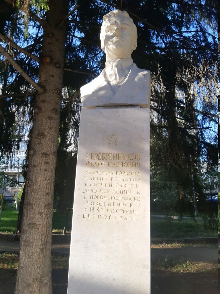 Anıt, heykel Бюст Ф.П. Серебренникова, Novosibirsk, foto