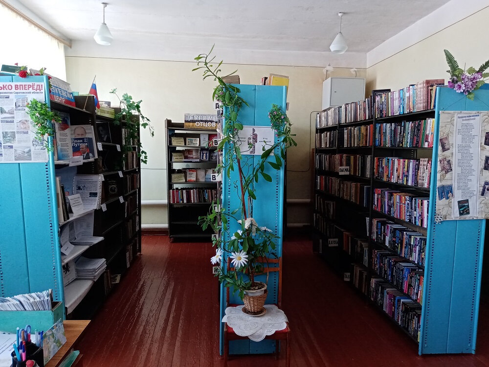 Kütüphaneler Библиотека с. Преображенка, Saratovskaya oblastı, foto