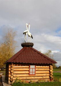 Гнездо аистов (Republic of Bashkortostan, City of Neftekamsk, alleya Trudovoy Slavy), park, sokak heykeli  Neftekamsk'tan