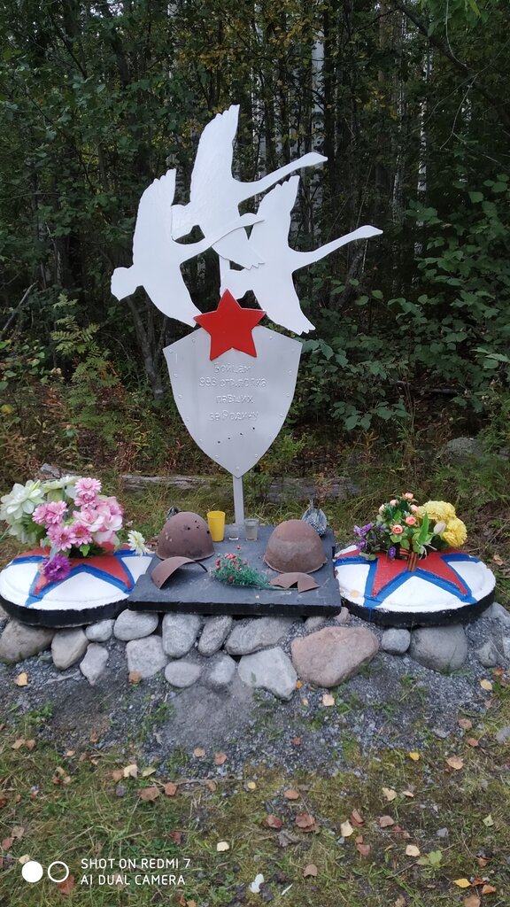 Anıt, heykel 86к-152, Karelya, foto