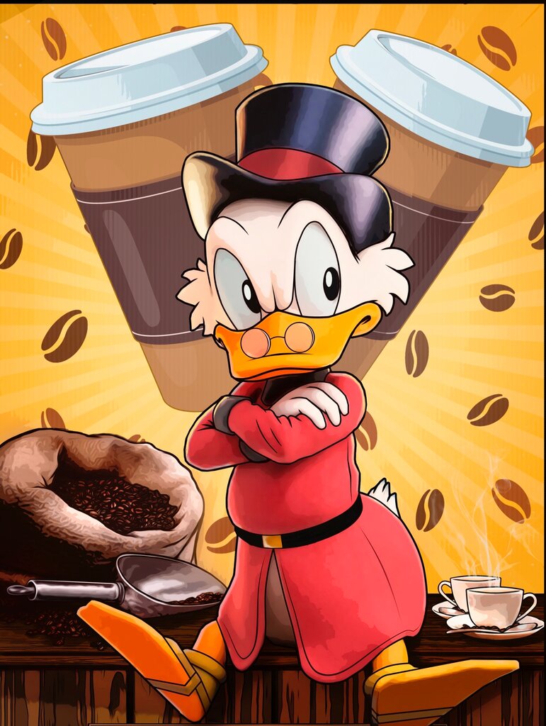 Kahve dükkanları Scrooge Coffee, Lobnia, foto