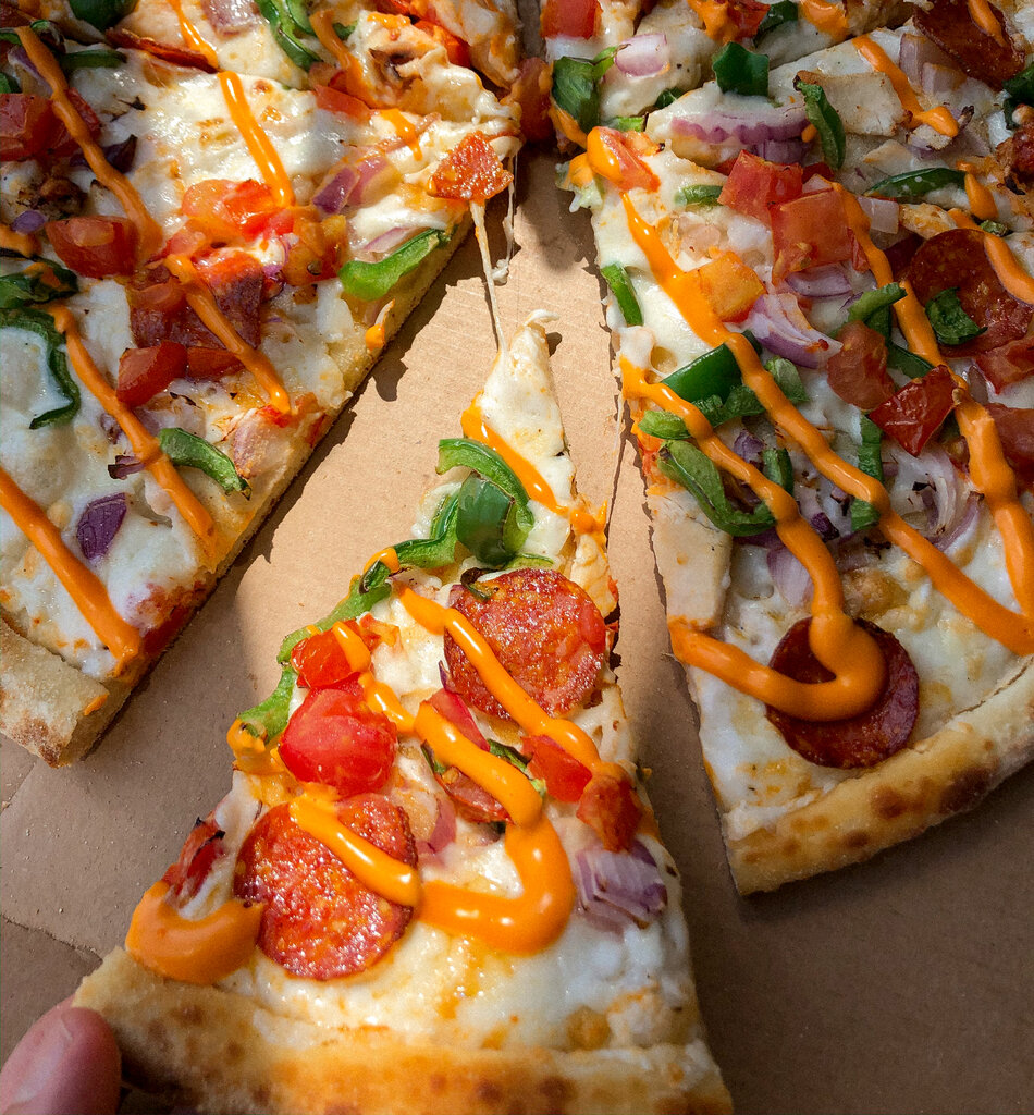 Pizzacılar Dodo Pizza, Moskova, foto