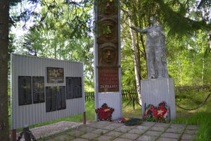 Погибшим в годы Великой отечественной войны (Nizhniy Novgorod Region, Tonkinskiy munitsipalny okrug, derevnya Kodochigi, Zarechnaya ulitsa), anıt, heykel  Nijegorodskaya oblastından