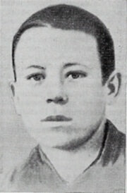 Anıt levhası, anıt taş Николаю Ивановичу Горячёву, Tverskaya oblastı, foto