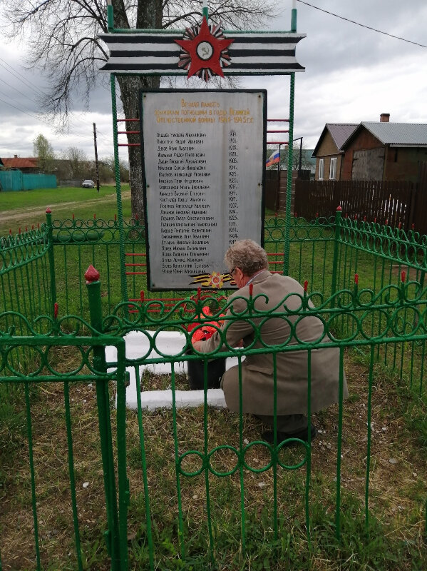 Anıt, heykel Обелиск павшим воинам в годы Великой Отечественной войны, İvanovskaya oblastı, foto
