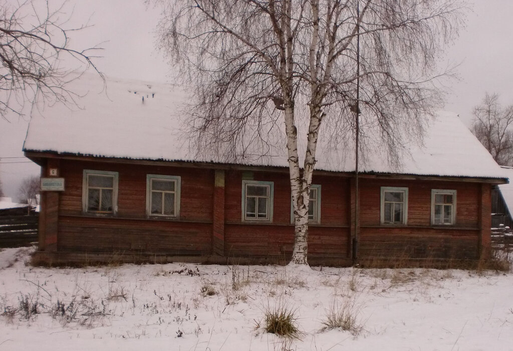 Kütüphaneler Biblioteka p. Fabrichny, Kirovskaya oblastı, foto