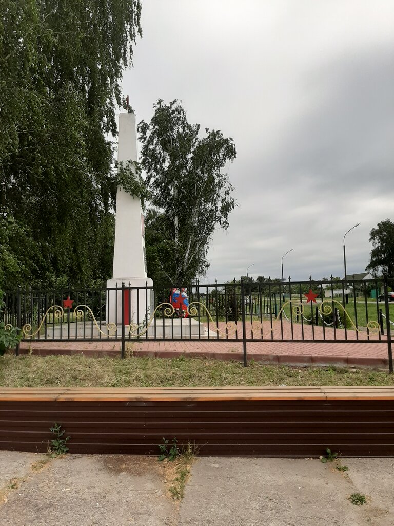 Anıt, heykel Стела воинам, погибшим в годы Великой Отечественной войны, Tambovskaya oblastı, foto