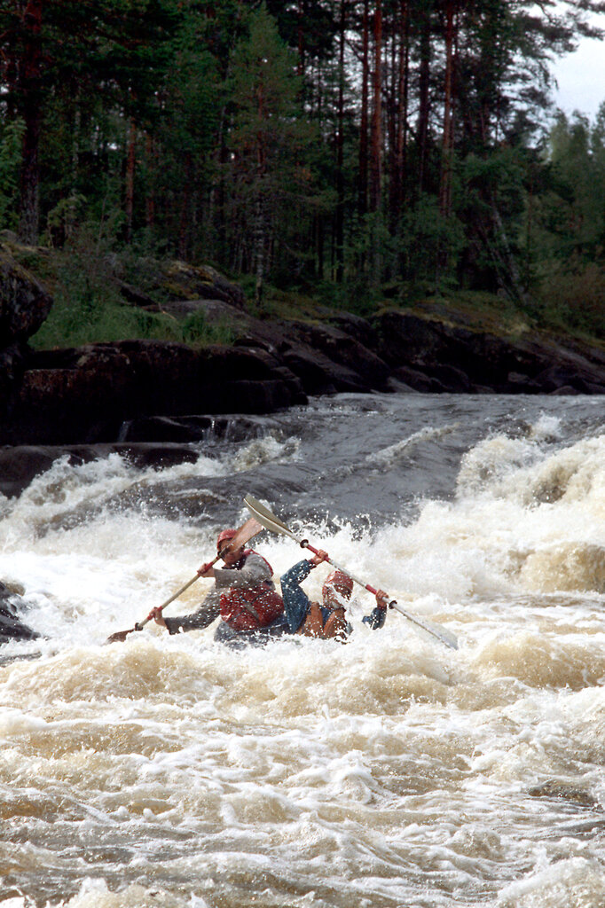 Turistik yerler Kiviristi Rapid, Karelya, foto