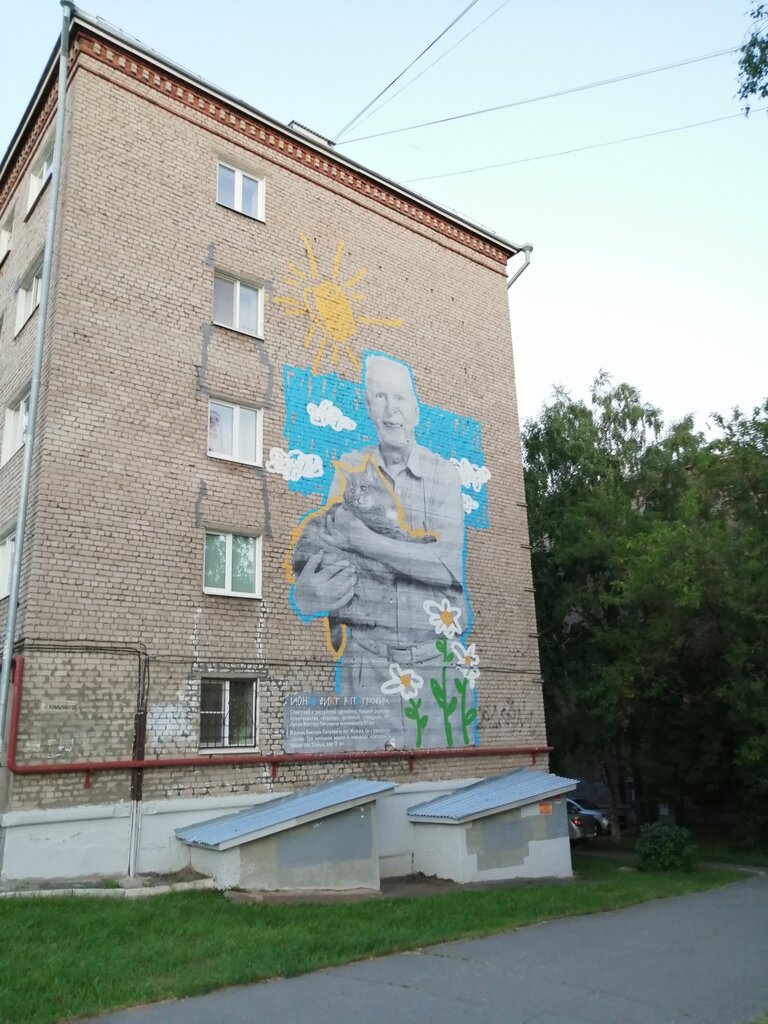 Sokak sanatı Граффити-портрет Виктора Ионова, Izhevsk, foto