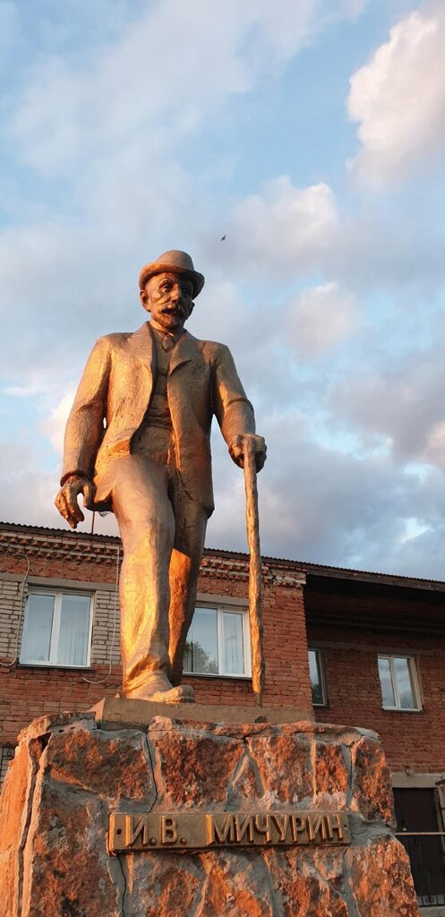 Anıt, heykel И.В. Мичурин, Novosibirskaya oblastı, foto