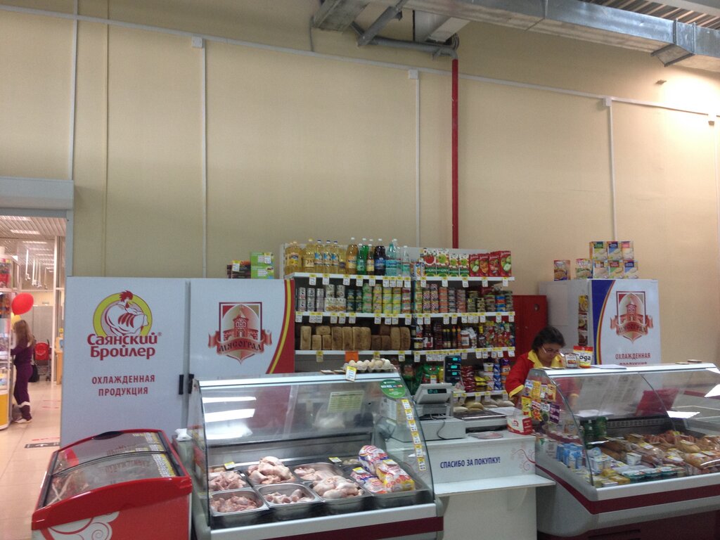 Kanatlı hayvan ürünleri ve yumurta Saianskii Broiler, Sayansk, foto