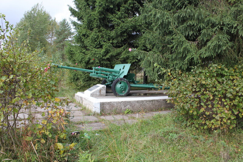 Teknoloji anıtı 76-мм дивизионная пушка ЗиС-3 образца 1942 г., Tixvin, foto