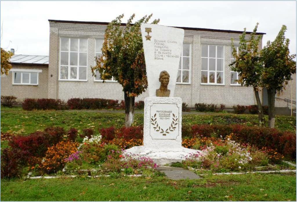 Anıt, heykel Бюст Героя Советского Союза Н.И. Митрофанова, İvanovskaya oblastı, foto