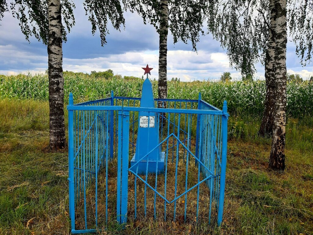 Ünlü kişilerin mezarları Могила безымянной девушки-партизанки, Brianskaya oblastı, foto
