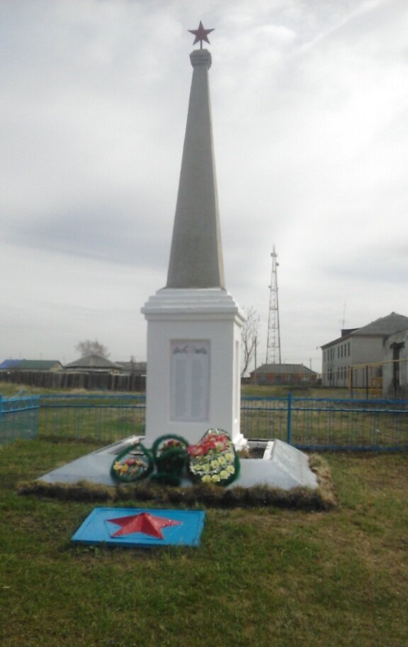 Anıt, heykel Обелиск землякам, погибшим в годы Великой Отечественной войны, Kurganskaya oblastı, foto