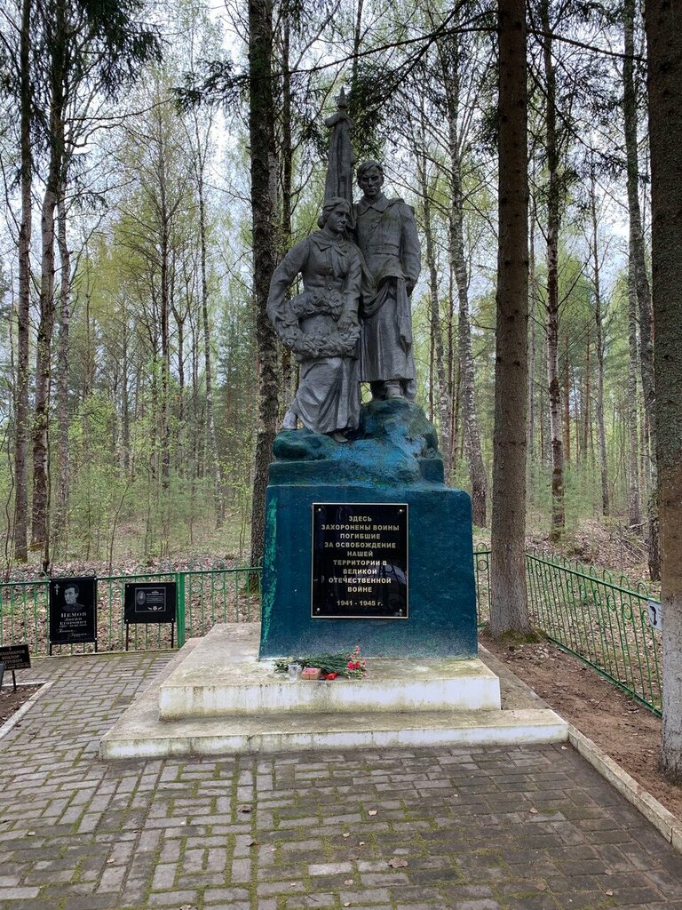 Anıt, heykel Братская могила, Kalujskaya oblastı, foto