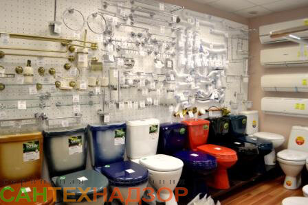 Banyo ve klozet mağazaları Santekhnika, Moskova, foto