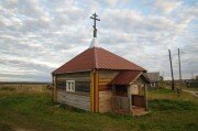Şapel, haç anıtı Chasovnya Georgiya Pobedonostsa V Matvere, Arhangelskaya oblastı, foto