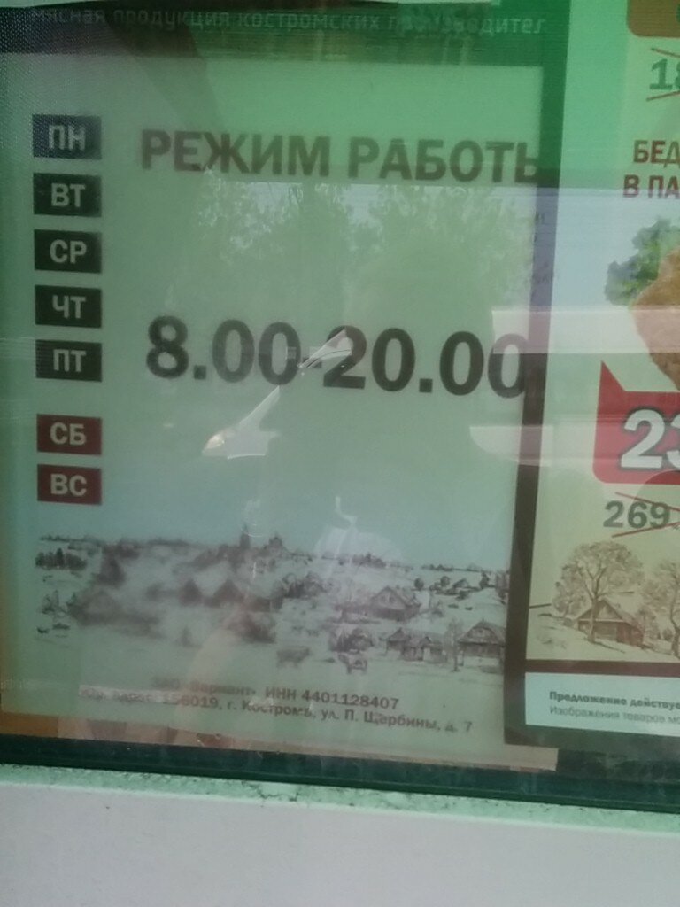 Kasap, şarküteri Myasnoy Dvor, Kostroma, foto