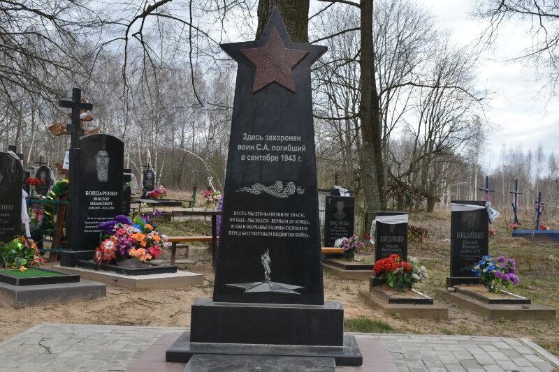 Anıt, heykel Погибшему воину, Brianskaya oblastı, foto