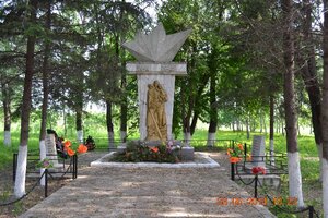 В честь воинов-односельчан, погибших в годы ВОВ (Jewish Autonomous Region, Oktyabrskiy rayon, selo Puzino), anıt, heykel  Yahudi Özerk Bölgesi'nden