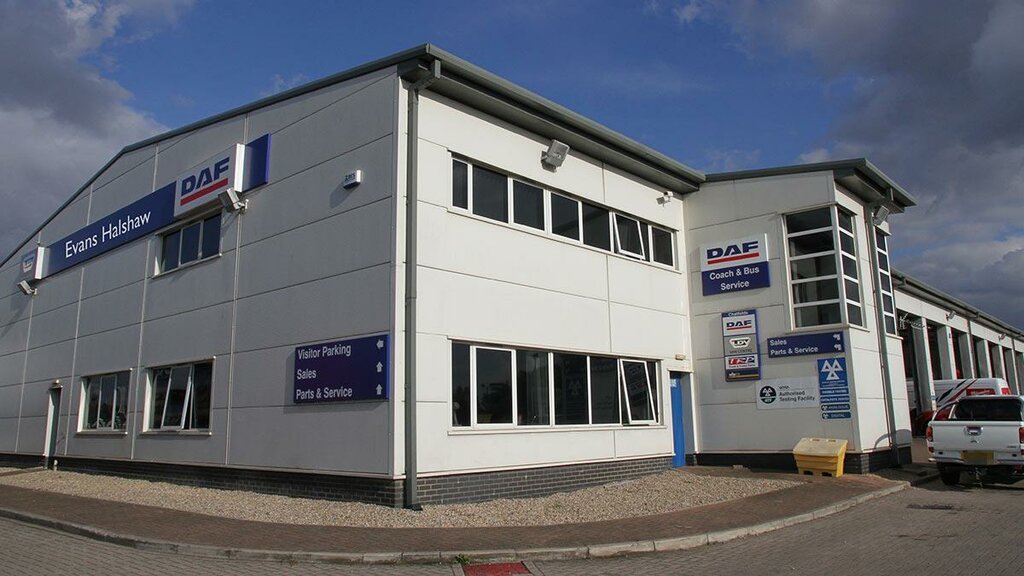 Otomobil parçaları imalatı Evans Halshaw Daf Stockton, İngiltere, foto