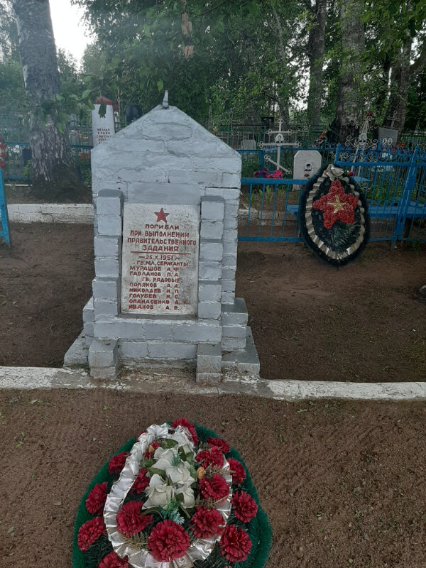 Anıt, heykel Братская могила советских воинов, погибших при разминировании, Novgorodskaya oblastı, foto