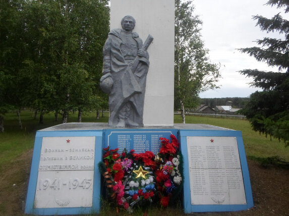 Anıt, heykel Стела памяти воинам погибшим в годы ВОВ, Tomskaya oblastı, foto