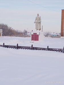 Воинам, погибшим в Великой Отечественной войне (Omsk Region, Lyubinskiy rayon, posyolok Veselaya Polyana), anıt, heykel  Omskaya oblastından