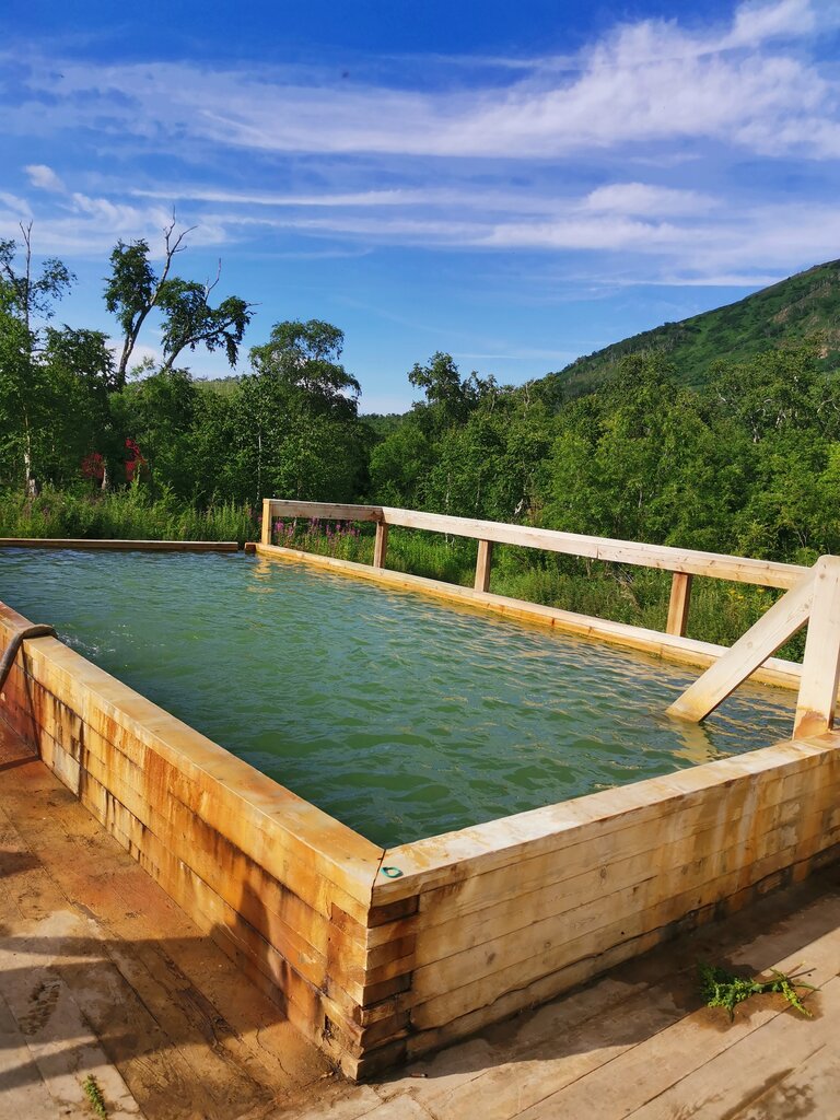 Turistik yerler Пущинские термальные источники, Kamçatski krayı, foto