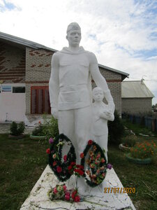 Защитникам Родины (Trudovaya ulitsa No:28, selo Novotroitsk), anıt, heykel  Novosibirskaya oblastından